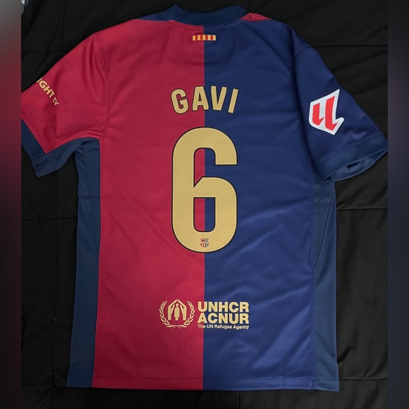 Nike | Shirts | Gavi 6 Barcelona 225 Home Sl Soccer Jersey Blue Red ...